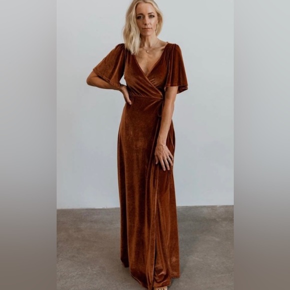 Baltic Born | Dresses | Baltic Born Mehgan Wrap Dress Size Medium Color Spice | Poshmark